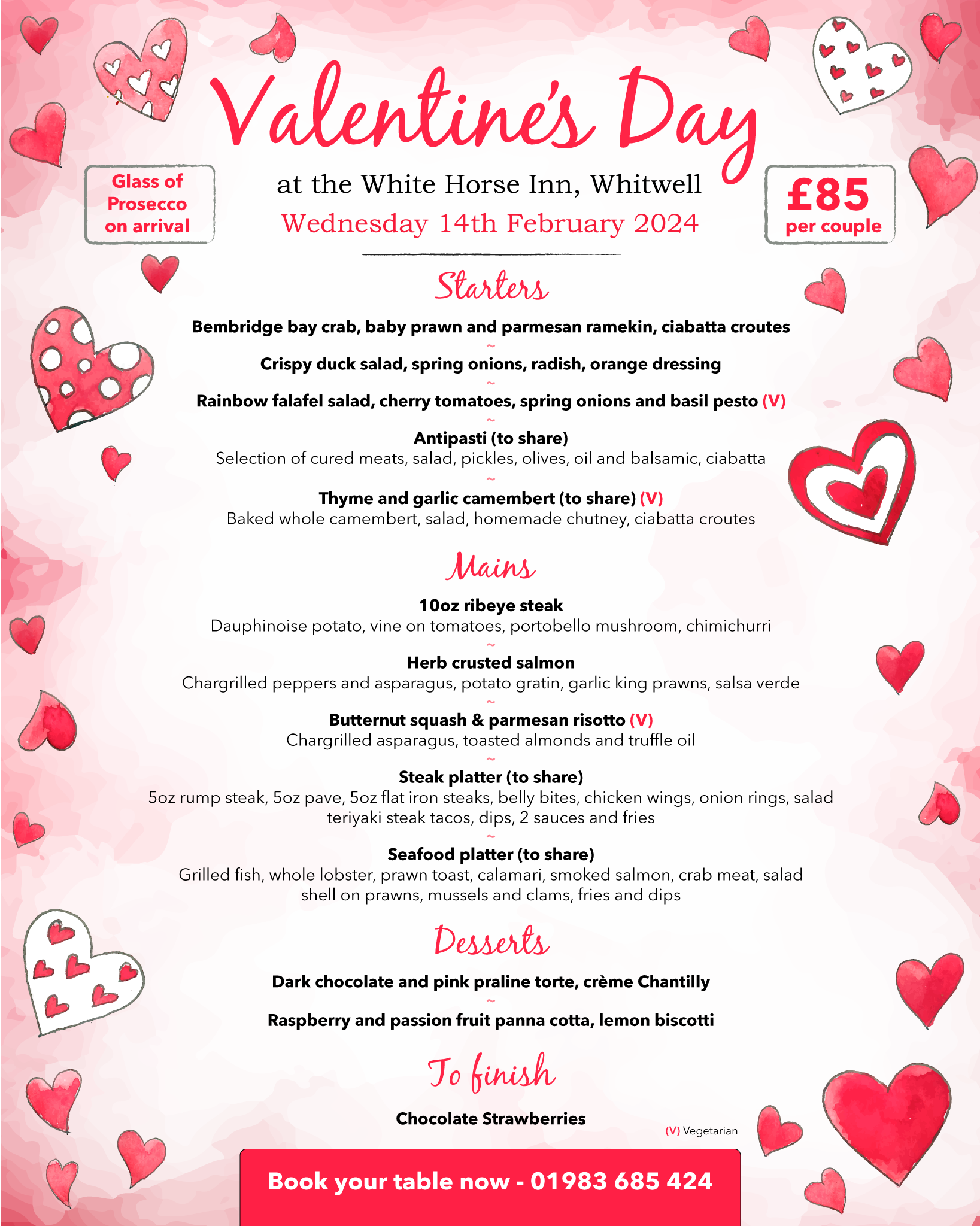 Menu – The White Horse Inn, Whitwell | Isle of Wight Pub